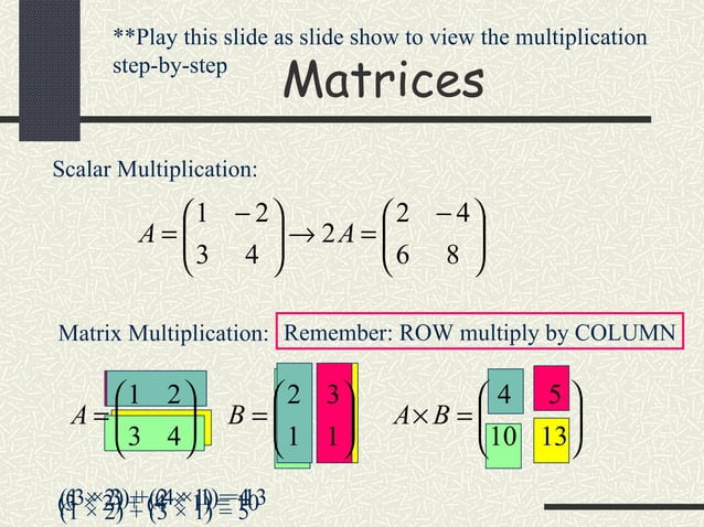 Matrices -introduction_and_operations | PPT | Physics | Science
