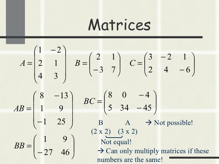 Matrices Introduction And Operations