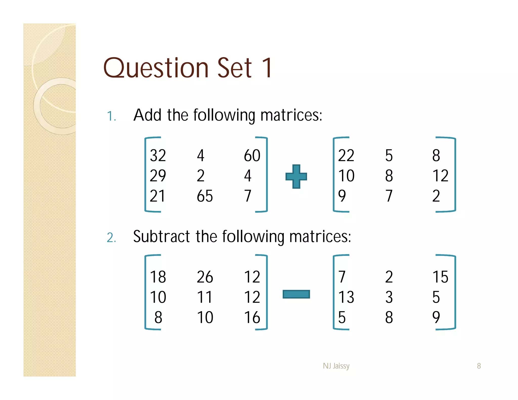 Matrices | PDF