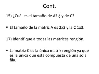 Las Matrices | PPTX