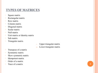Matrices And Determinants | PPT | Physics | Science