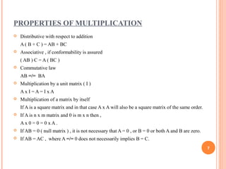 Matrices And Determinants | PPT