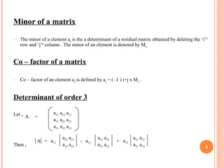 Matrices And Determinants | PPT