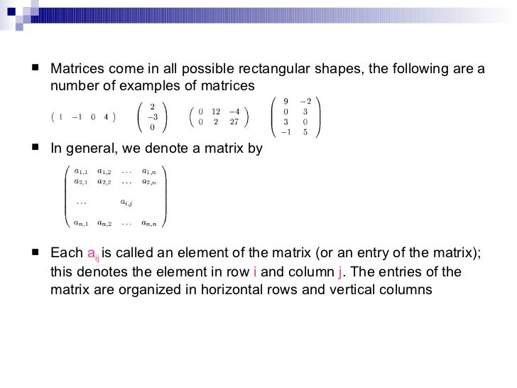 Matrices And Application Of Matrices