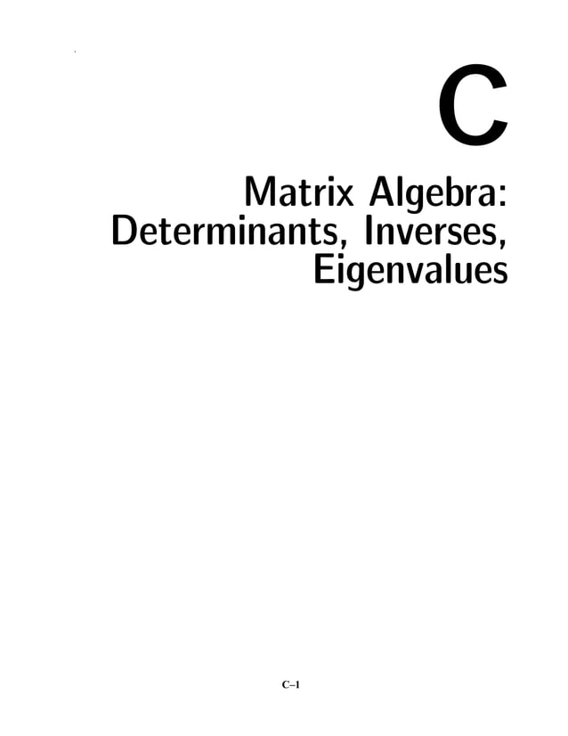 Matrices and determinants | PDF