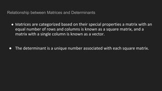 Matrices and determinants | PPTX