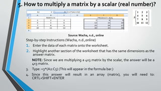 Matrices and linear algebra | PPT