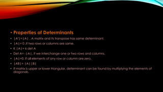 Matrices and their applications | PPTX