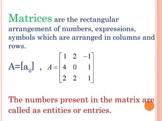 matricesapplication2.pptx matrices and its application | PPTX