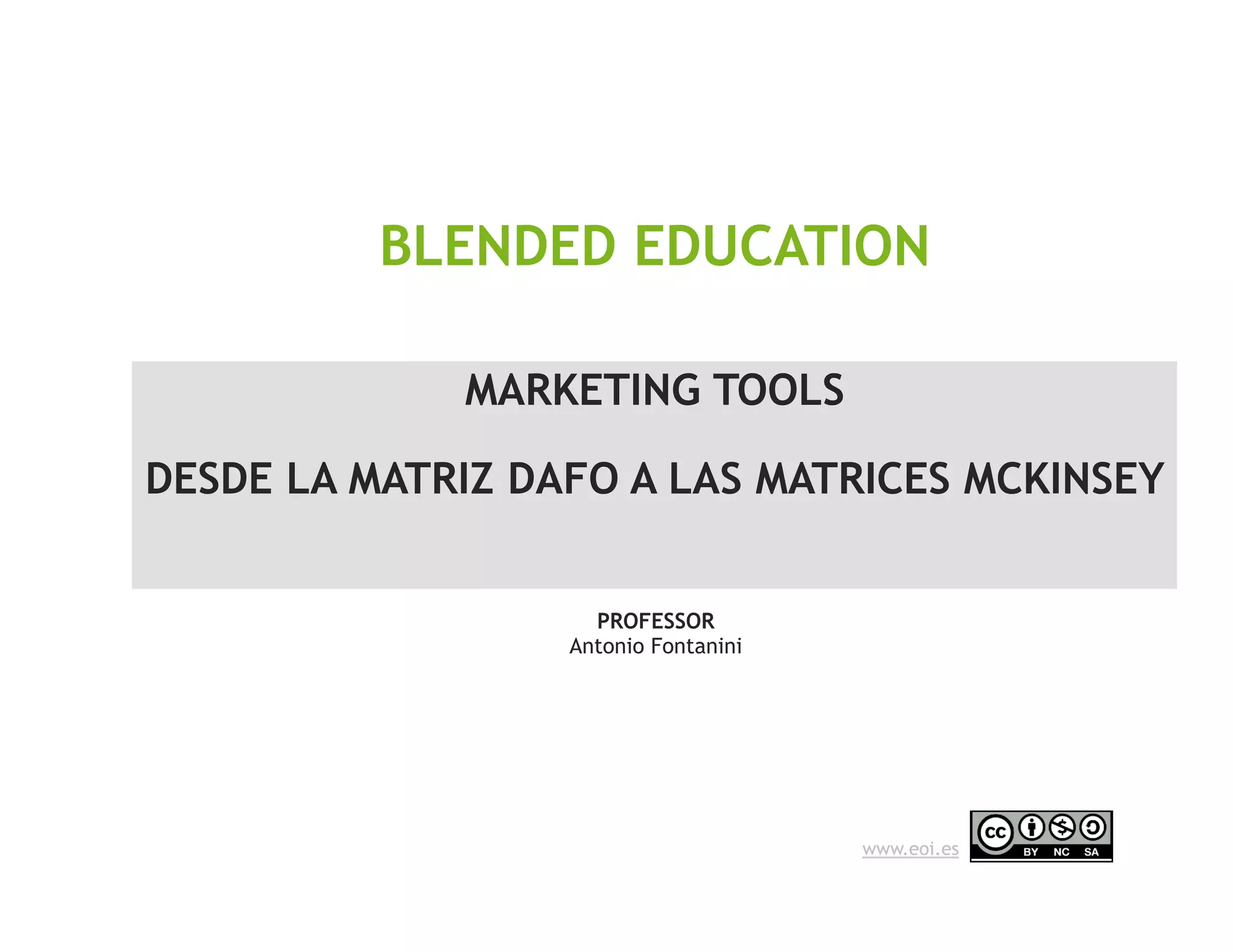 Matrices dafo y mckinsey | PDF