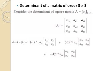 Matrices and Determinants | PPTX