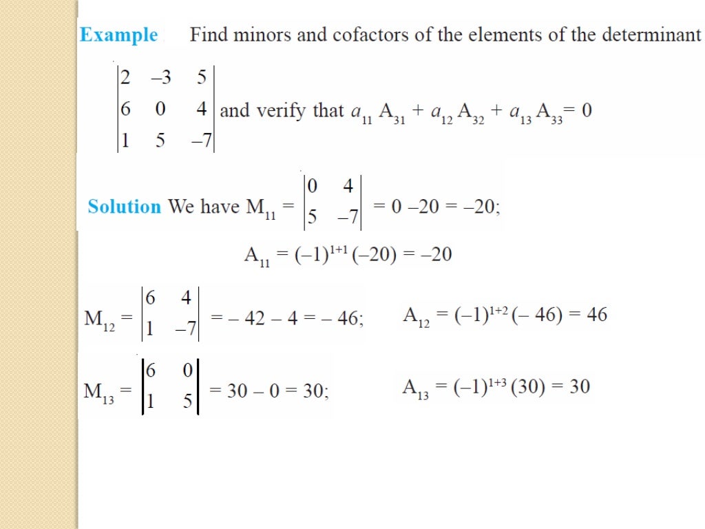 Matrices and Determinants | PPTX