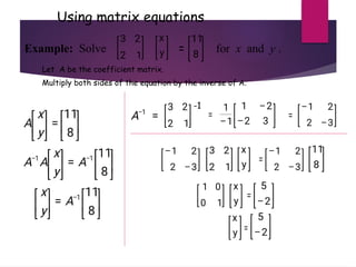 Matrices & Determinants PPT , THIS INCLUDE HOW TO SOLVE MATRIX AND DETERMINANT | PPTX