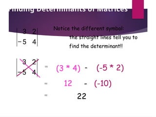 Matrices & Determinants PPT , THIS INCLUDE HOW TO SOLVE MATRIX AND DETERMINANT | PPTX