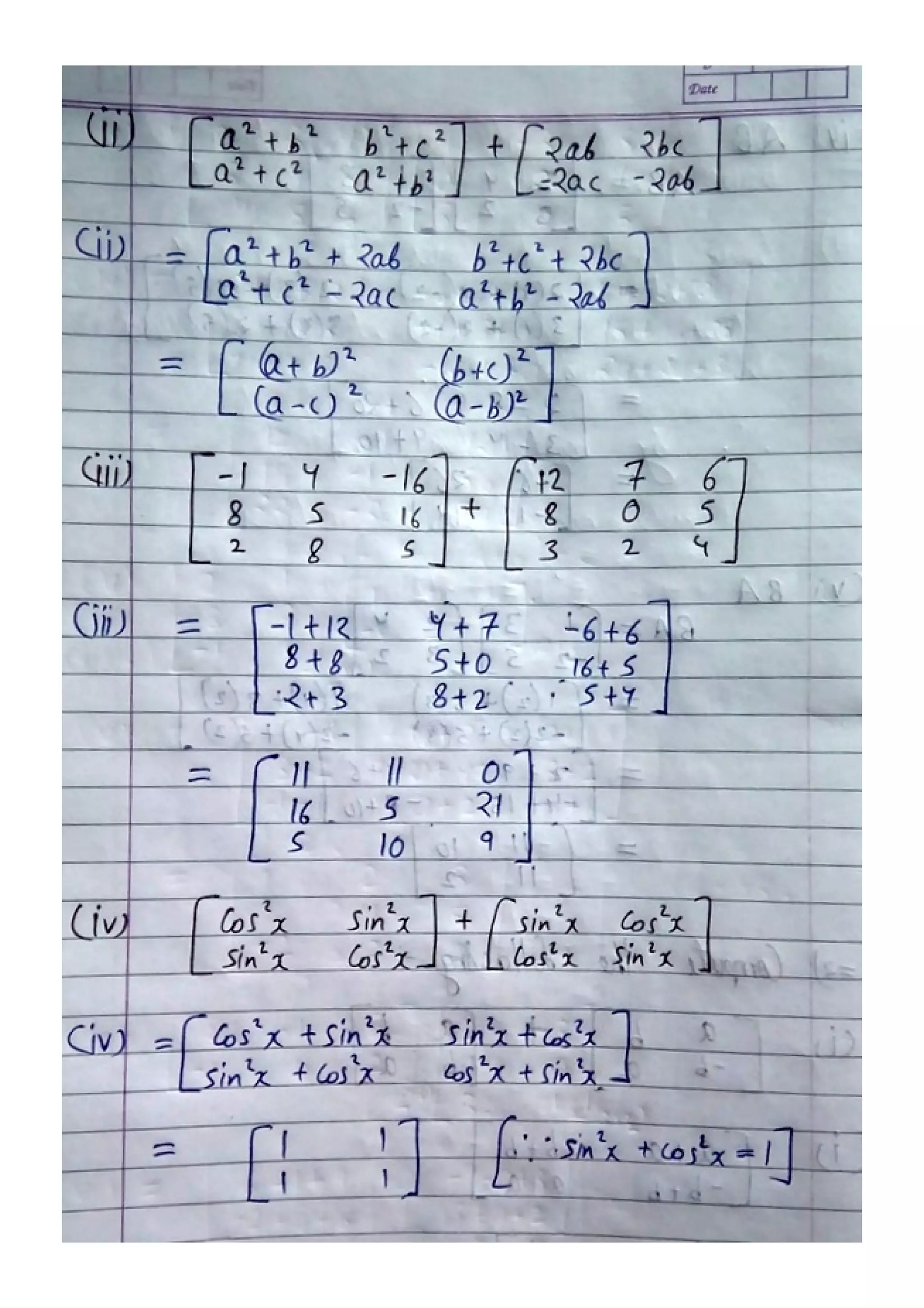 Matrices ex 3.2 [solved] ncert class 12th | PDF