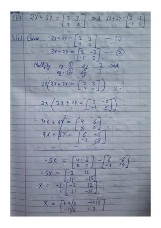 Matrices ex 3.2 [solved] ncert class 12th | PDF