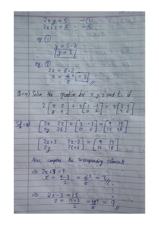 Matrices ex 3.2 [solved] ncert class 12th | PDF