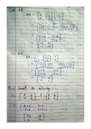 Matrices ex 3.2 [solved] ncert class 12th | PDF