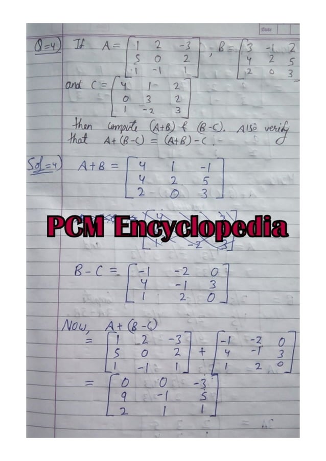 Matrices ex 3.2 [solved] ncert class 12th | PDF
