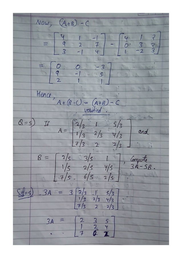 Matrices ex 3.2 [solved] ncert class 12th | PDF