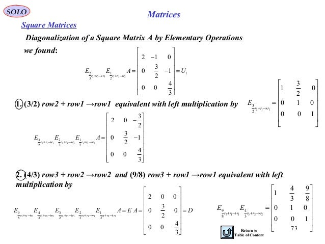 Matrices i