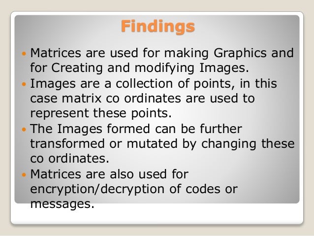 Matrices In Computer Applications