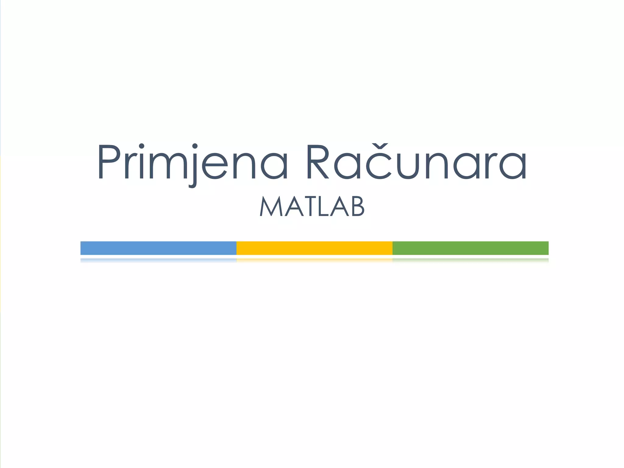 Matrices in MATLAB | PPTX
