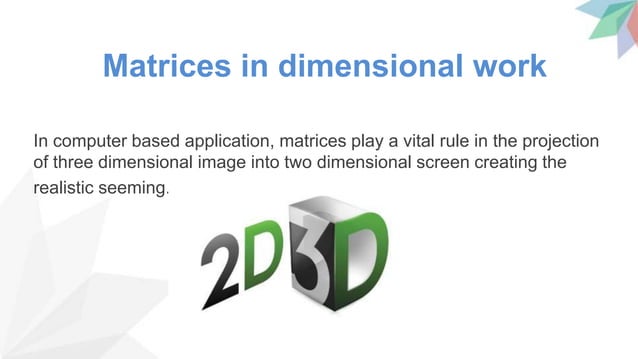 Application of Matrices in real life | PPTX | Physics | Science