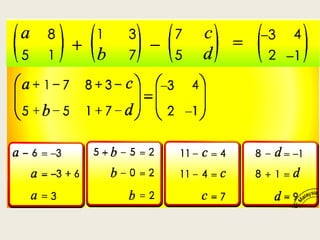 Matrices lesson 33 | PPT