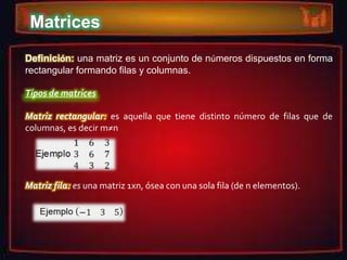 Matrices matemáticas | PPTX