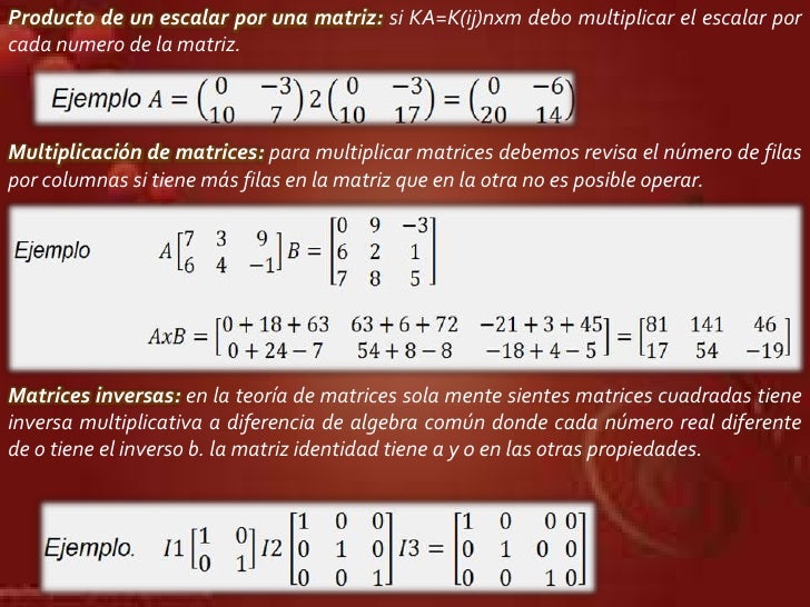 Matrices matemáticas