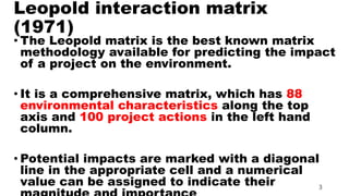 Matrices methods | PPTX | Environment | Science
