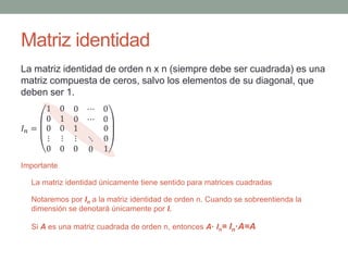 Matrices operaciones | PPTX