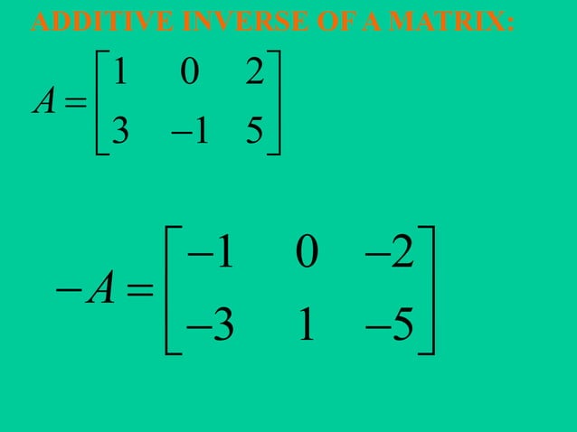 Matrices ppt | PPTX