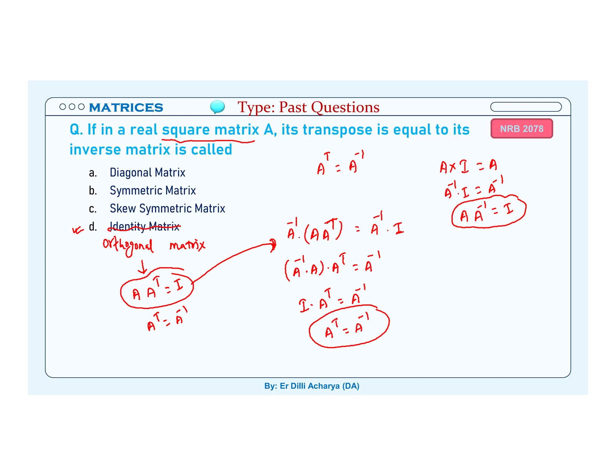 Matrices PYQs.pdf statistics statistics matrix | PPT