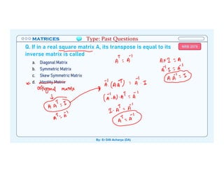 Matrices PYQs.pdf statistics statistics matrix | PPT