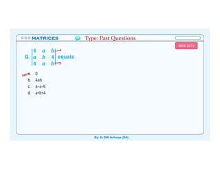 Matrices PYQs.pdf statistics statistics matrix | PPT