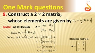 Matrices Questions & Answers | PDF