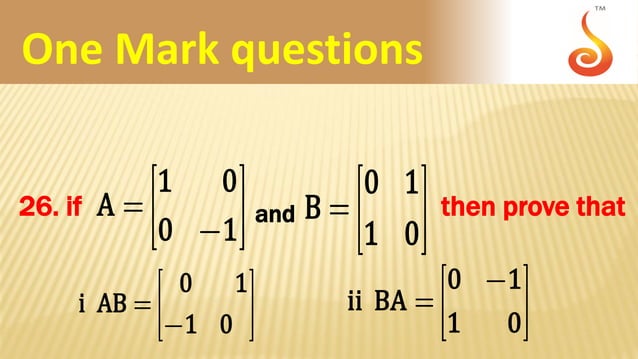 Matrices Questions & Answers | PDF | Physics | Science