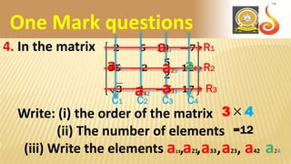 Matrices Questions & Answers | PDF