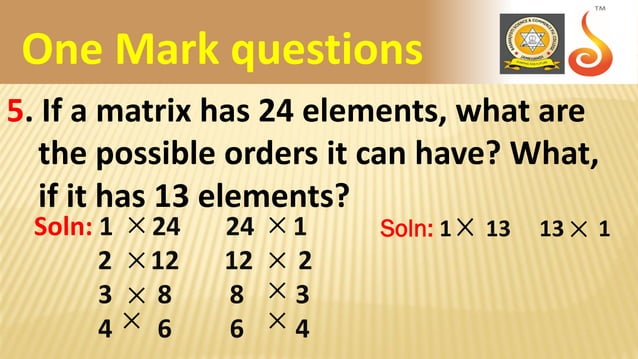 Matrices Questions & Answers | PDF | Physics | Science