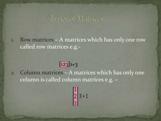 Matrices | PPT