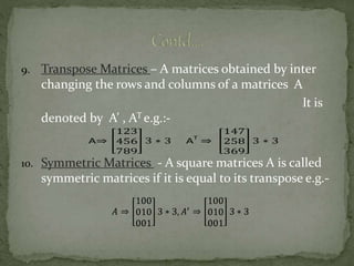 Matrices | PPT