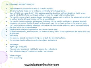 Matrices, retainers and wedges /certified fixed orthodontic courses by ...