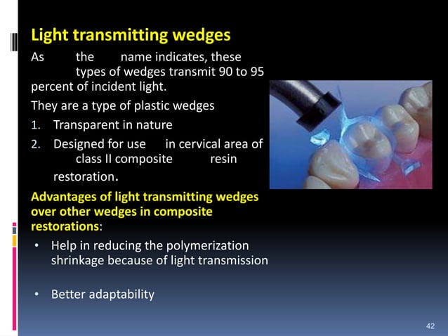 Matrices, retainers, wedges and separators | PPT | Dental Health ...