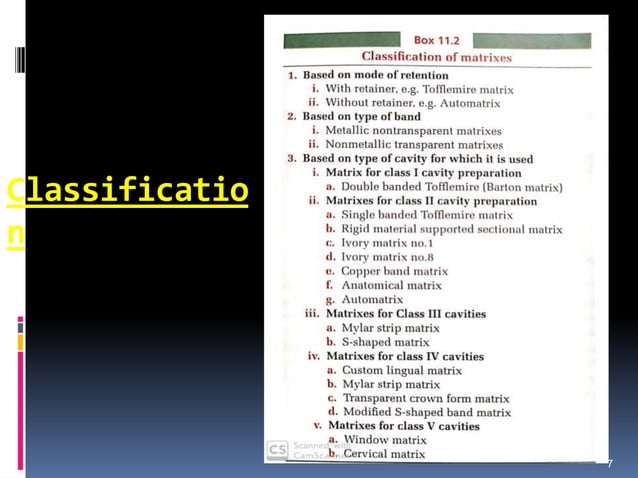 Matrices, retainers, wedges and separators | PPT | Dental Health ...