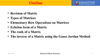 Matrices upto Inverse PPT.pptx(engineering students) | PPT
