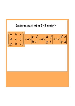 IB Maths SL Matrices | PDF