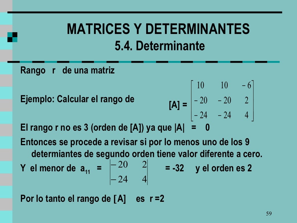 Matrices Y Determinantes