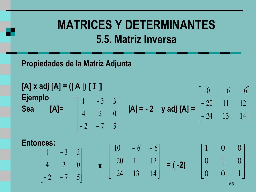 Matrices Y Determinantes